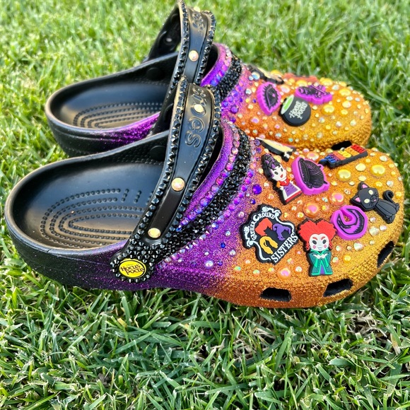 CROCS | Shoes | Brand New Custom Hocus Pocus Bling Crocs Size 8wm6 ...